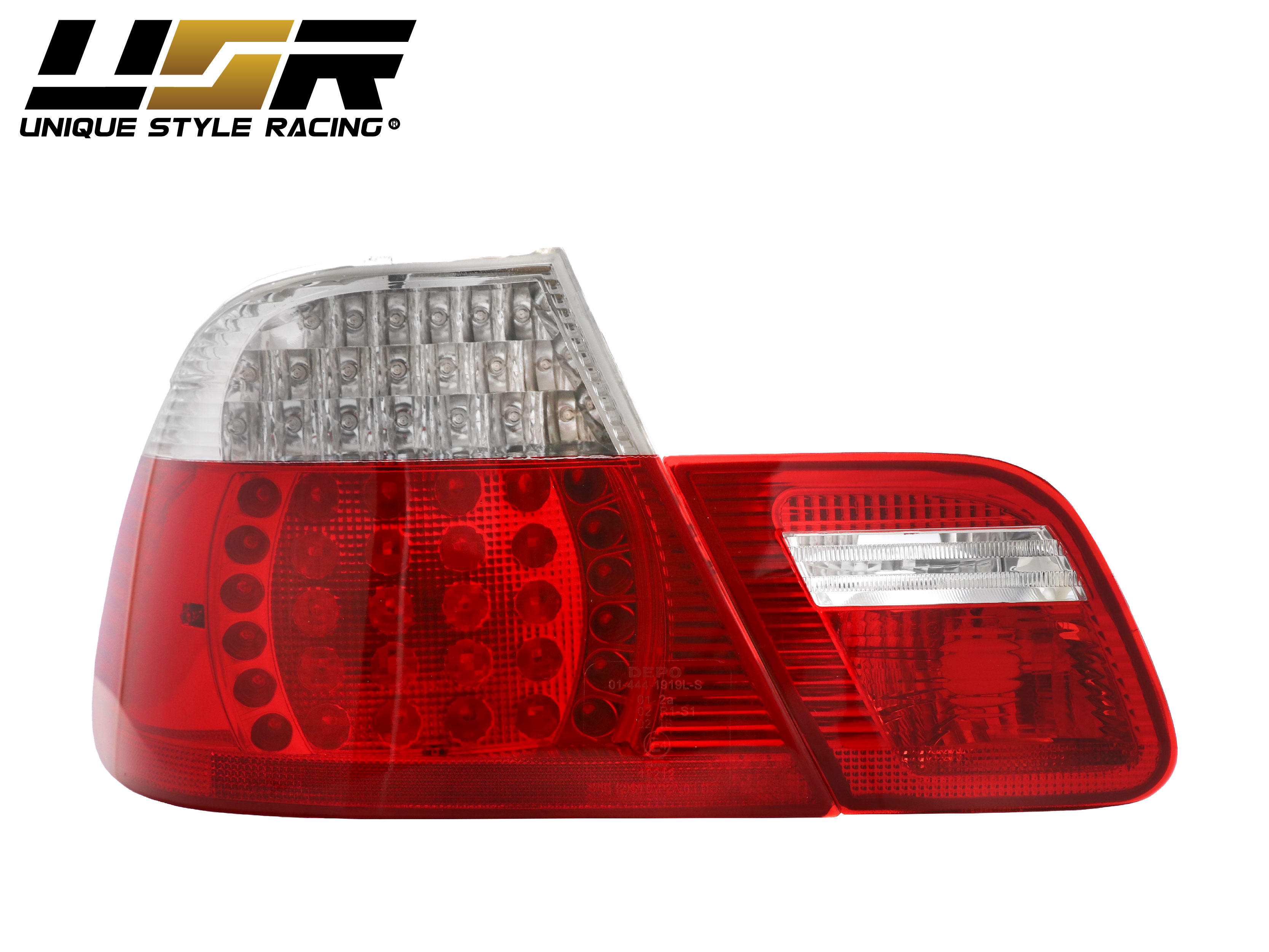 No Error DEPO 4 Pieces Red/Clear LED Tail Light For 2000-03 BMW E46 2 ...