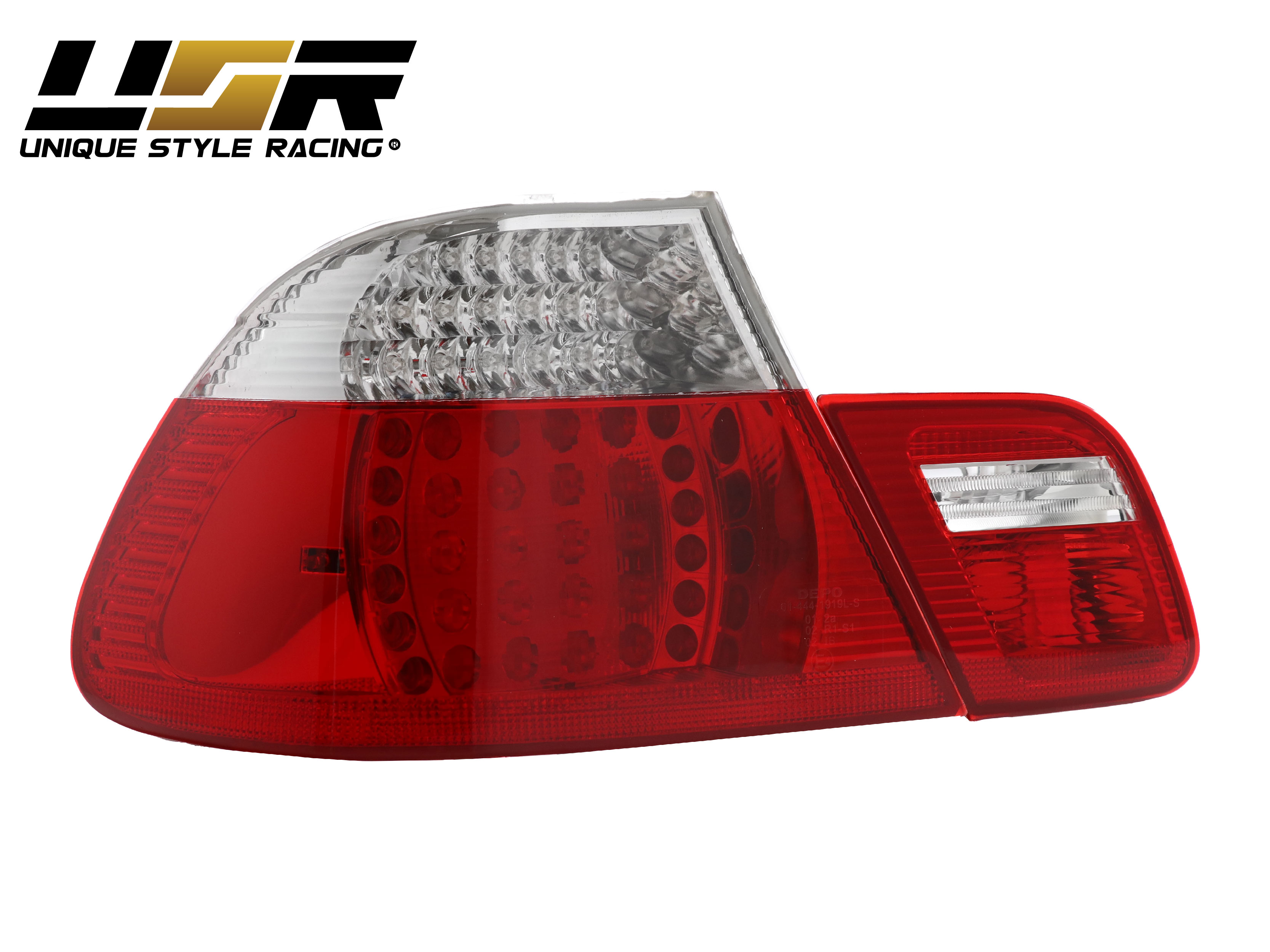No Error DEPO 4 Pieces Red/Clear LED Tail Light For 2000-03 BMW E46 2 ...